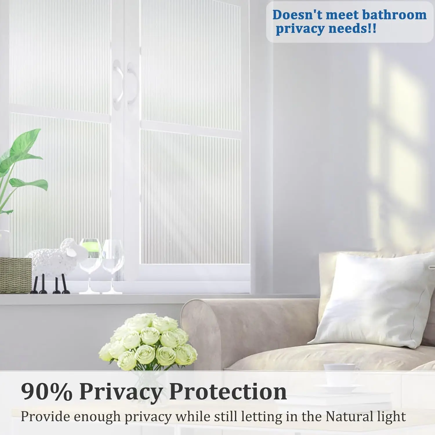 UDK Wholesale Price Fluted Adhesive Reeded Glass Window Film ...