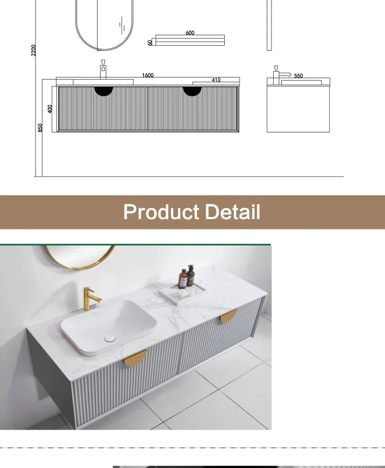Luxury Bathroom Cabinet Basin Modern Floating Installation Bathroom ...
