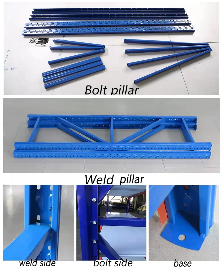 Warehouse Steel Rack White Color Warehouse Shelves Supermarket Shelf ...