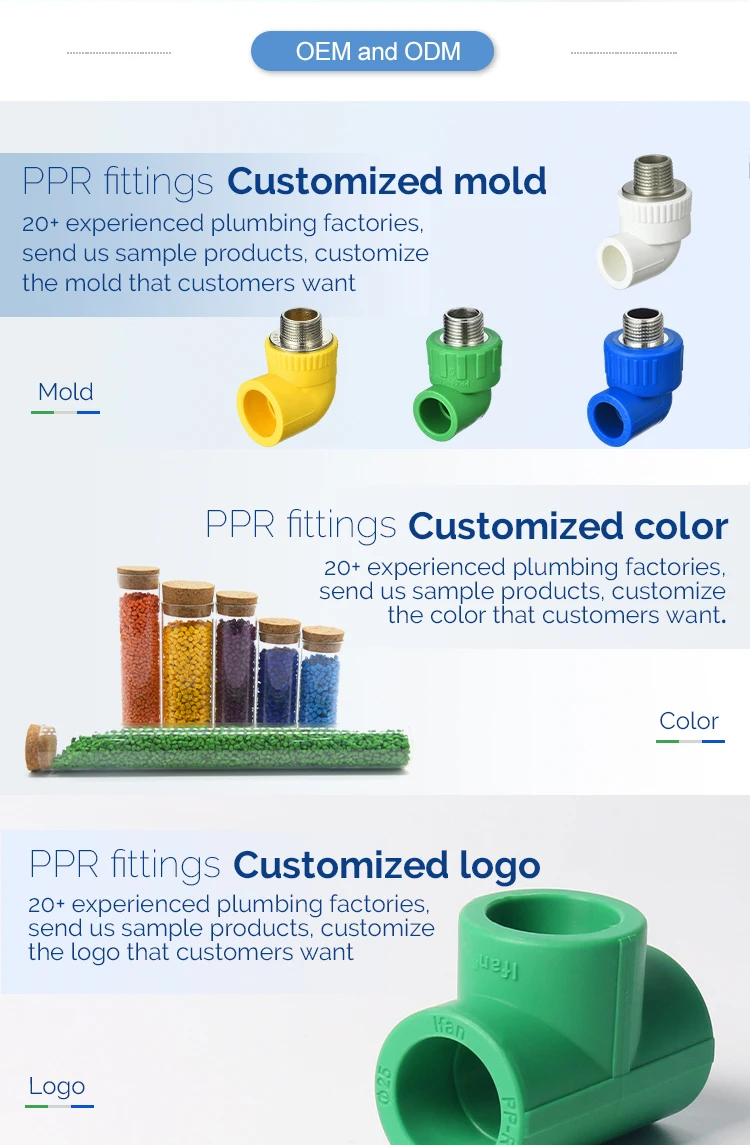 Ifan Factory Ppr Fittings Hot And Cold Water Ppp Ball Valve Green Pure ...