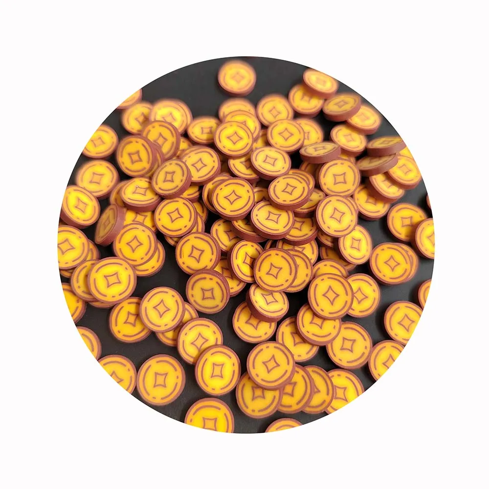 Gold Ancient Coin Polymer Clay Slices Sprinkles for DIY Crafts ...