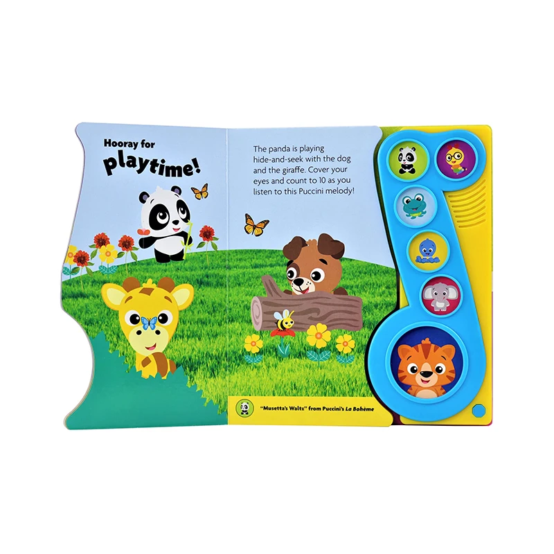 Custom Nursery Rhymes Audio Book Toddlers Paper Cardboard Printing ...