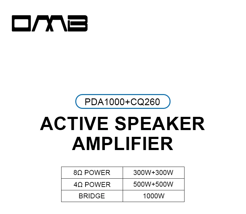 Pda1000+cq260 1000w 2 Channel Class D Professional Audio Active Speaker ...