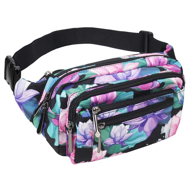 Outdoor Gym Waist Bag For Women Custom Logo Design Waterproof Polyester ...