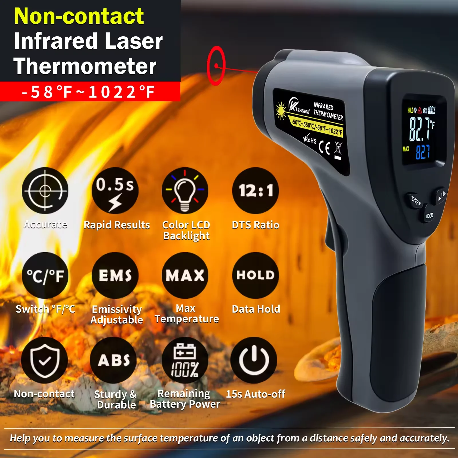 Non-contact Infrared Thermometer - Precise Temperature Measurement