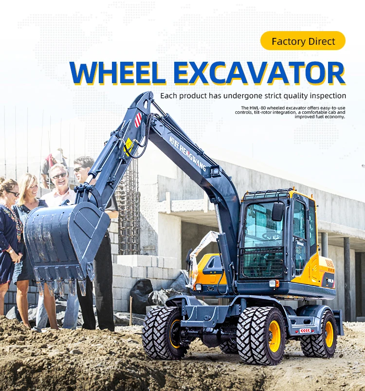 Free Shipping Chinese Mini Wheeled Excavators for Mine Work