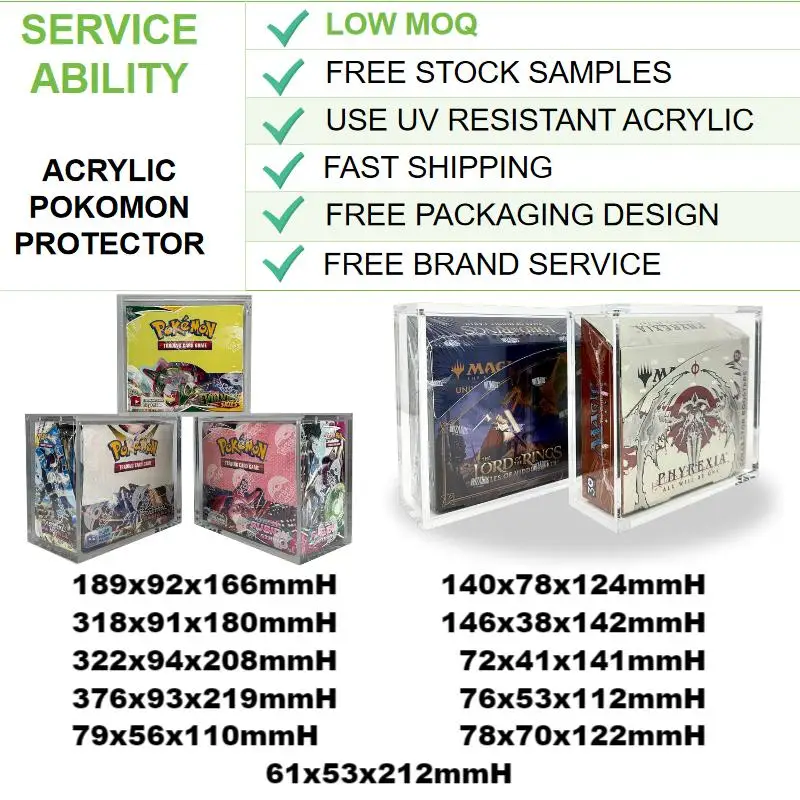Pokemon ETB Acrylic Display Case with Magnetic Lid Elite Trainer Box ...