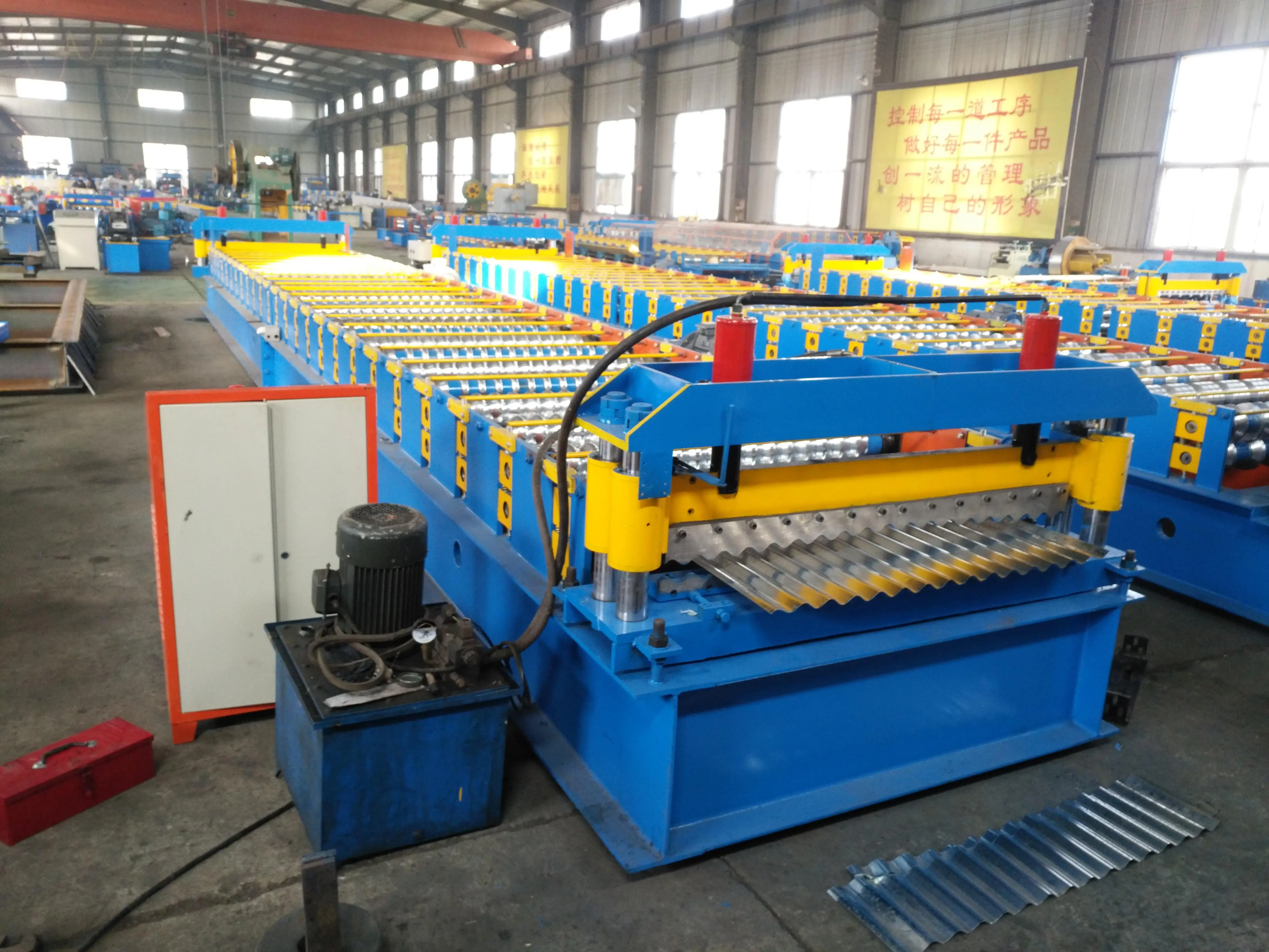High Efficiency Corrugated Roof Sheet Roll Forming Machine/metal Panel ...