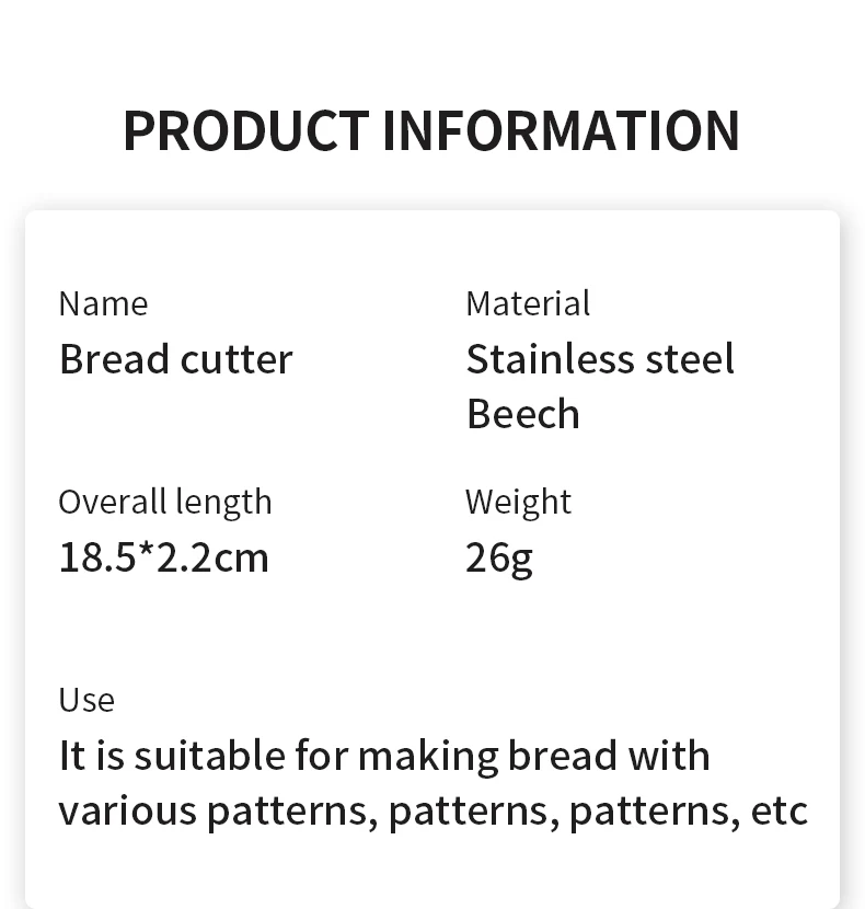 Professional Knife Curved Slashing Dough Scoring Stainless Steel Wood ...