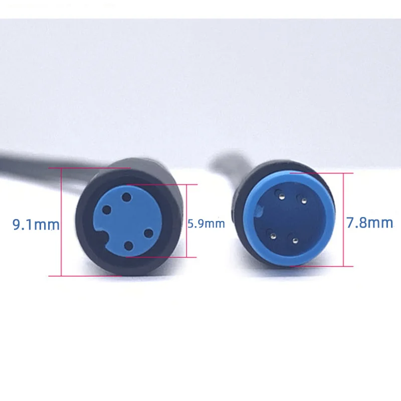 2pin 3pin 4pin 5pin Male And Female Panel Mounting Sensor Connectors With Wires 4pin M8 ...