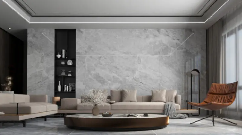 Large Format Dark Grey Sintered Stone Porcelain Tiles