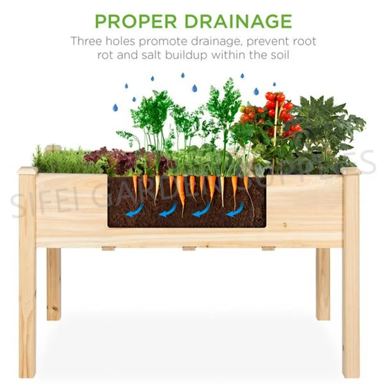 Garden Plant Verbs Bench Plant Raised Bed - Wooden Barrel Planter