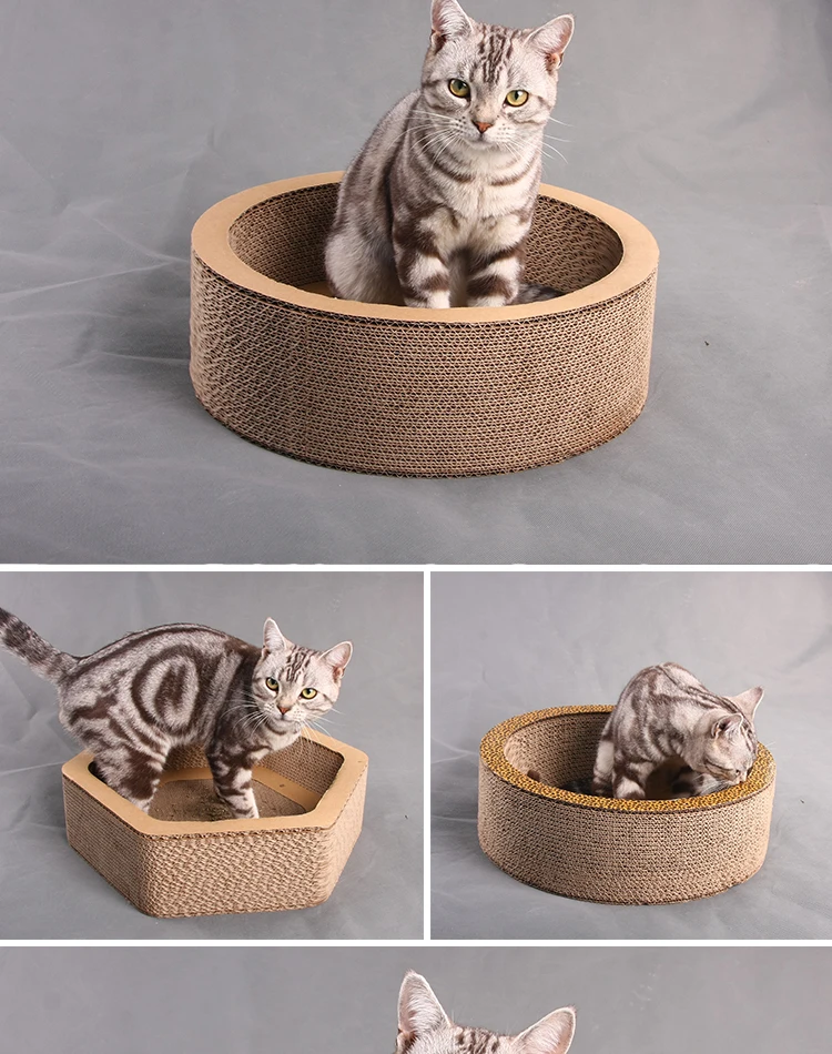 High-density Corrugated Cat Scratcher Bowl Cardboard for Pet Cat ...