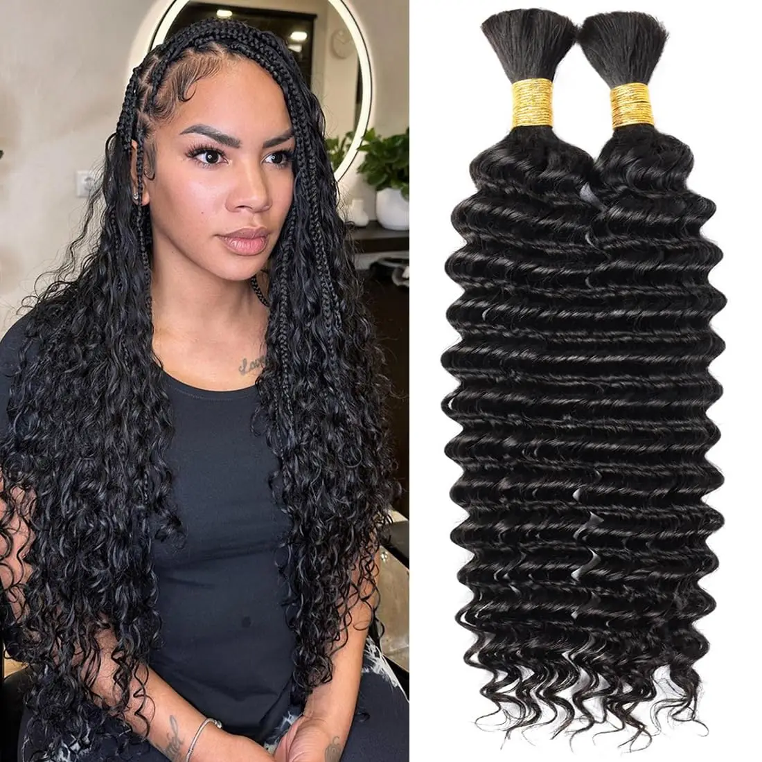 Unprocessed Brazilian Human Hair For Micro Braiding No Weft Bulk For ...