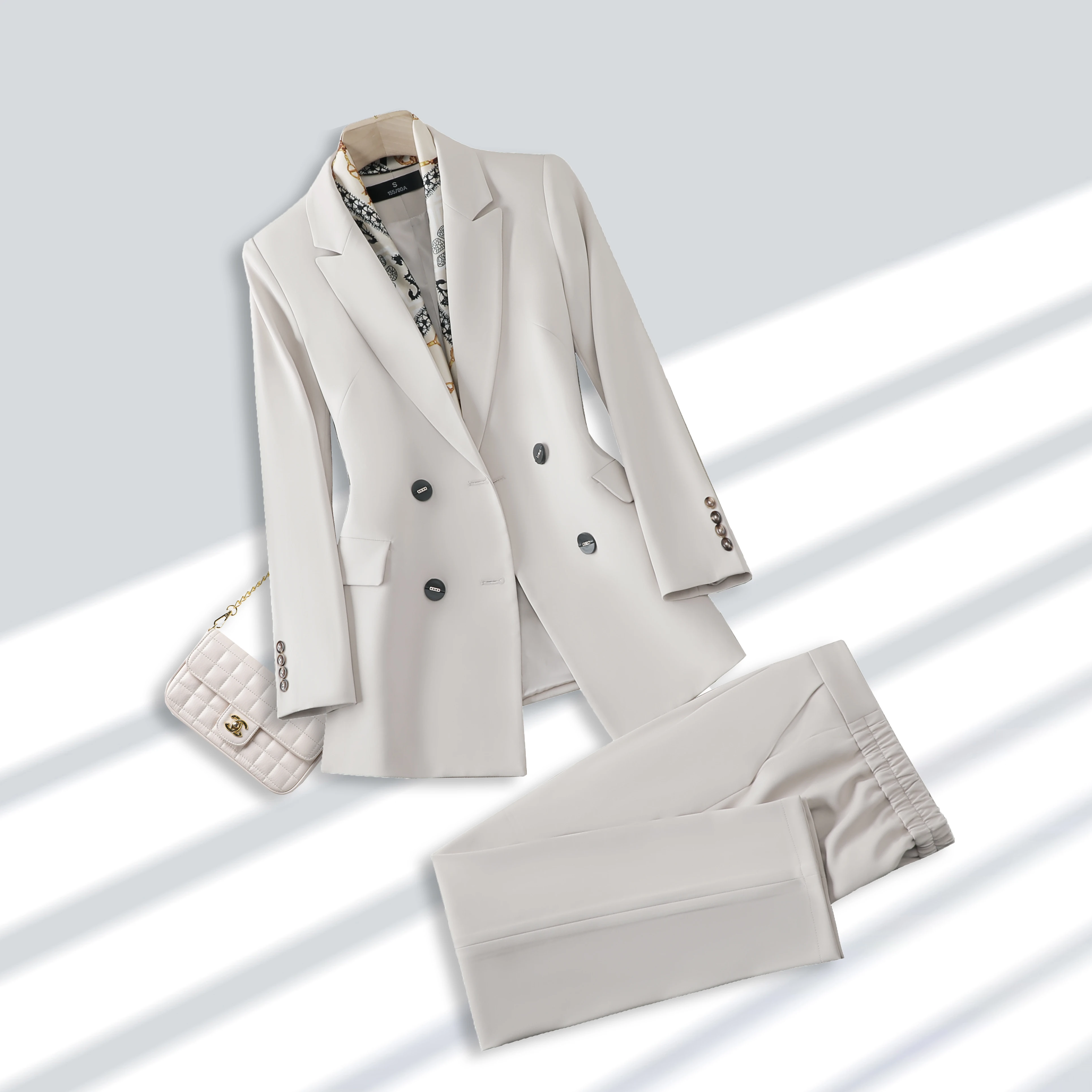 New Arrivals Ladies Elegant Solid Color Suits Set For Women Blazer And ...