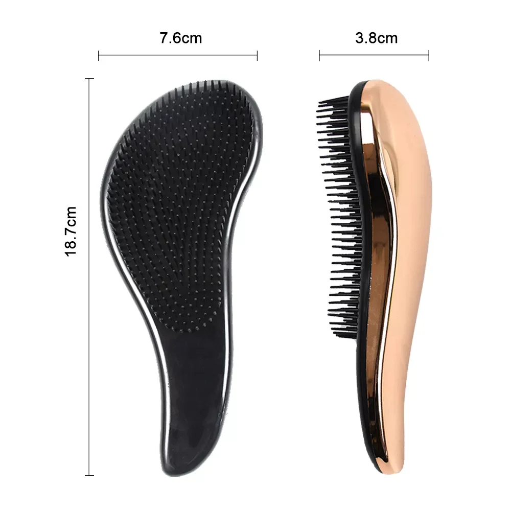 Factory Wholesale Electroplating Detangling Brush Hair Extension Comb ...