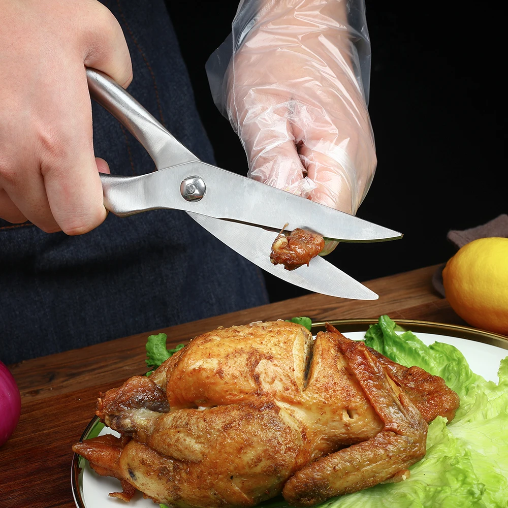 Kitchen Chicken Bone Scissors With Back Lock Multifunctional Sharp ...