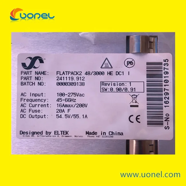 Flatpack2 48v/3000 He Immersion Rectifier Module Eltek 3000w For ...