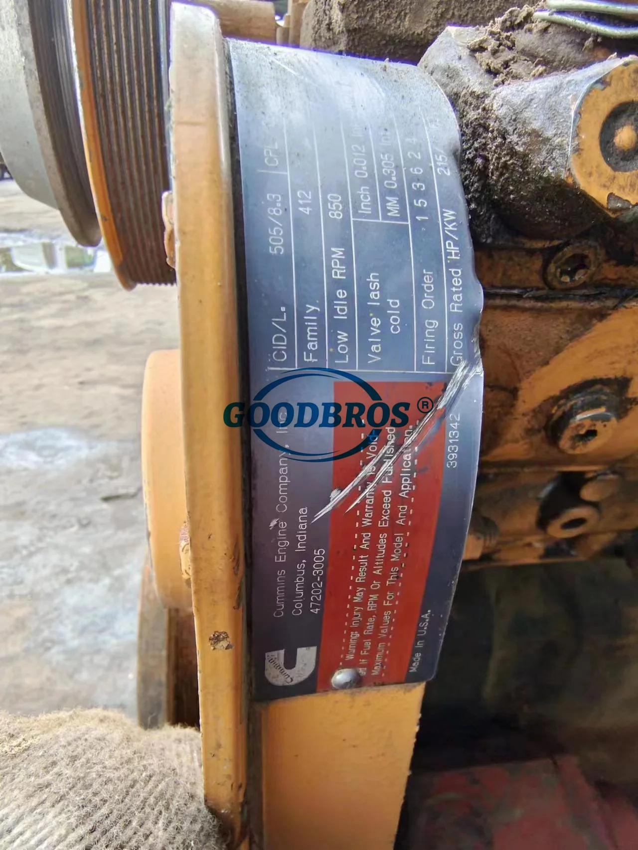 Original Used USA 6CT 8.3 Engine Assembly for Cummins Machinery