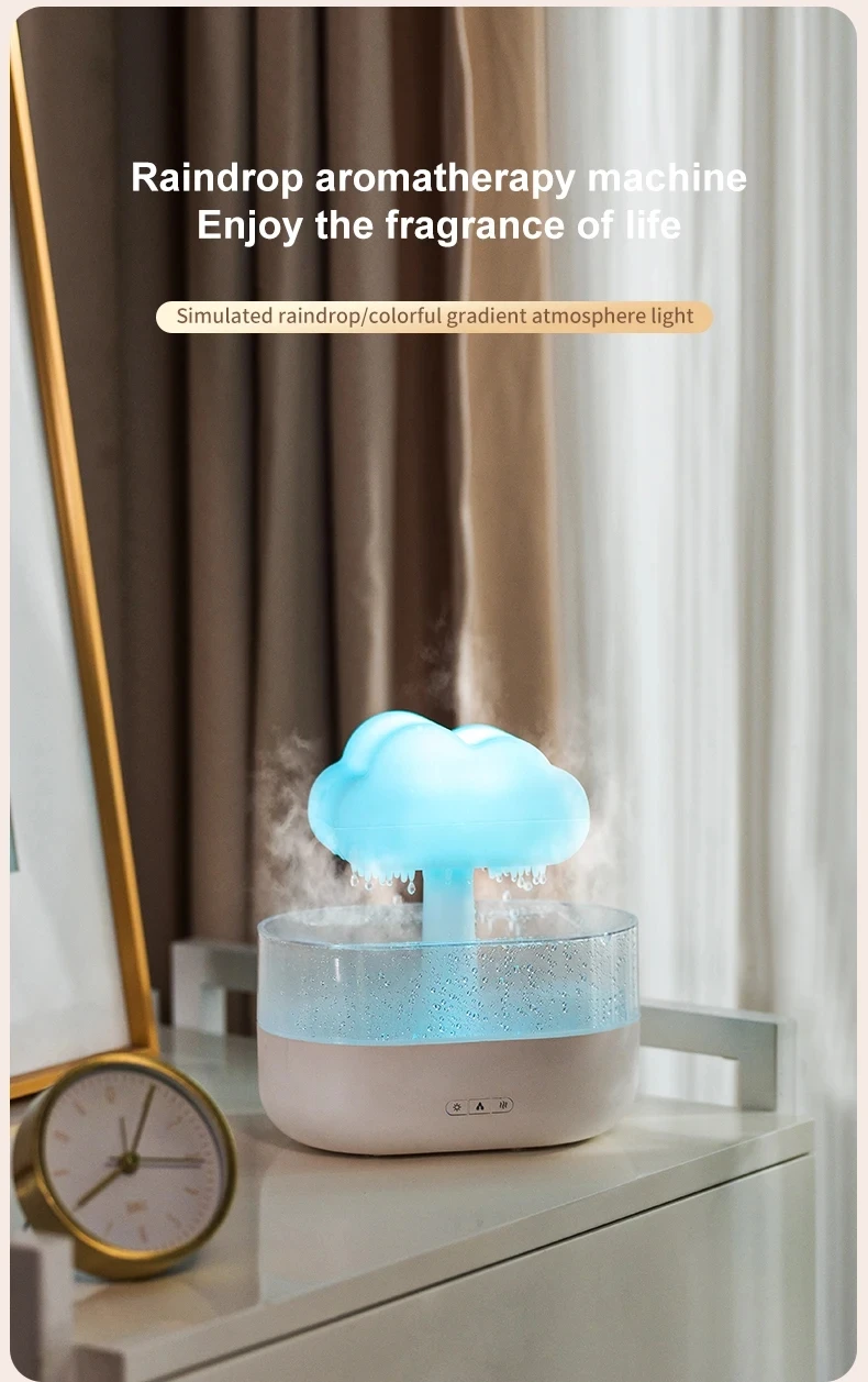 Vrising 200ml Water Drop Humidifier - Aromatherapy & Cool-mist