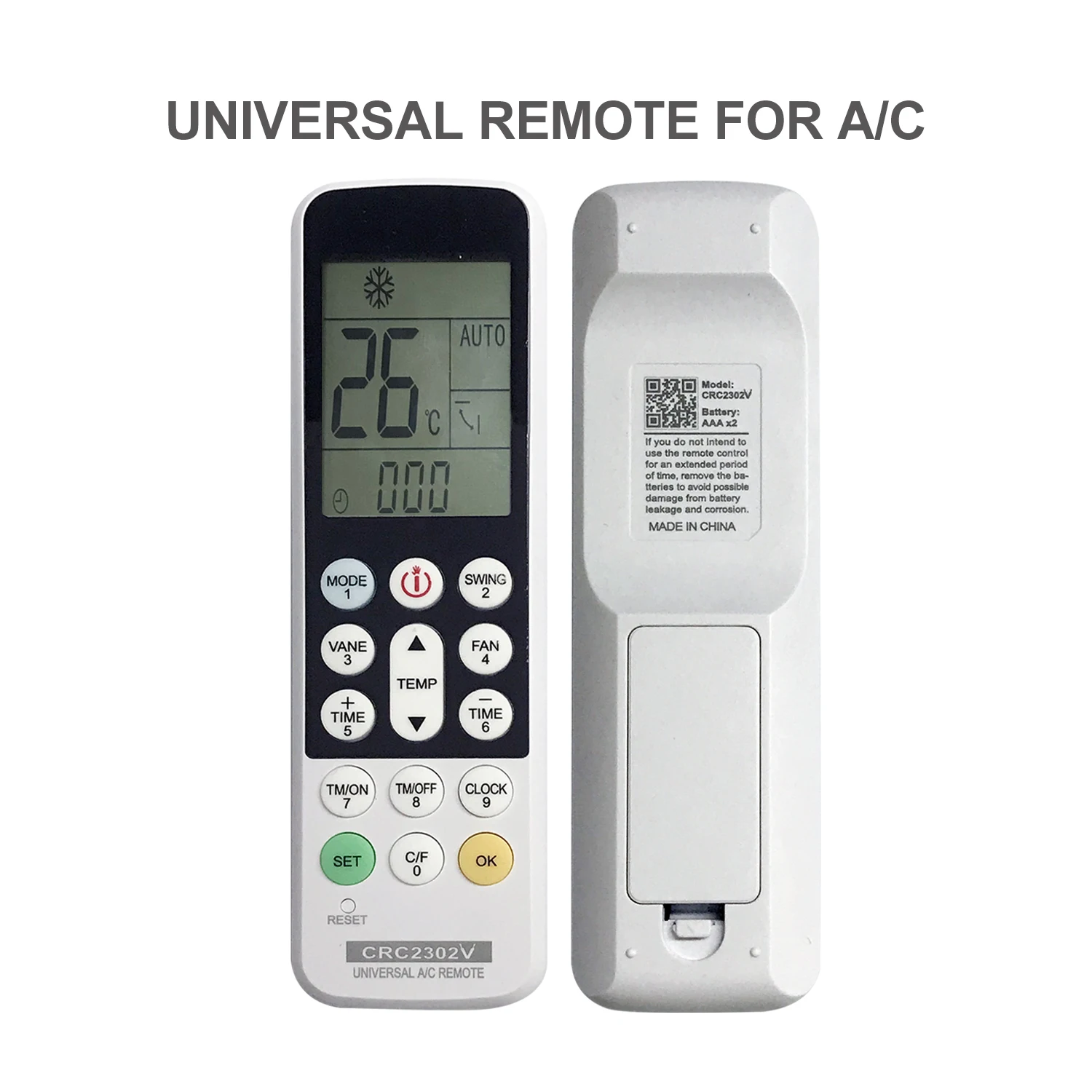 SYSTO CRC2302V UNIVERSAL A/C UNIVERSAL AIR CONDITIONER REMOTE CONTROL ...