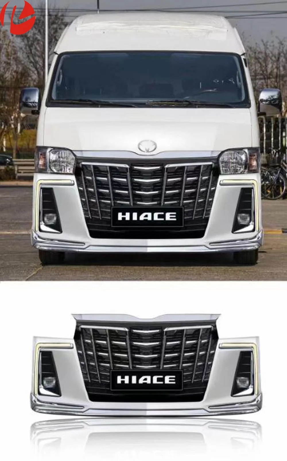 Hiace KDH200 Car Bodykits - Wide Body 1880 Design Bumper