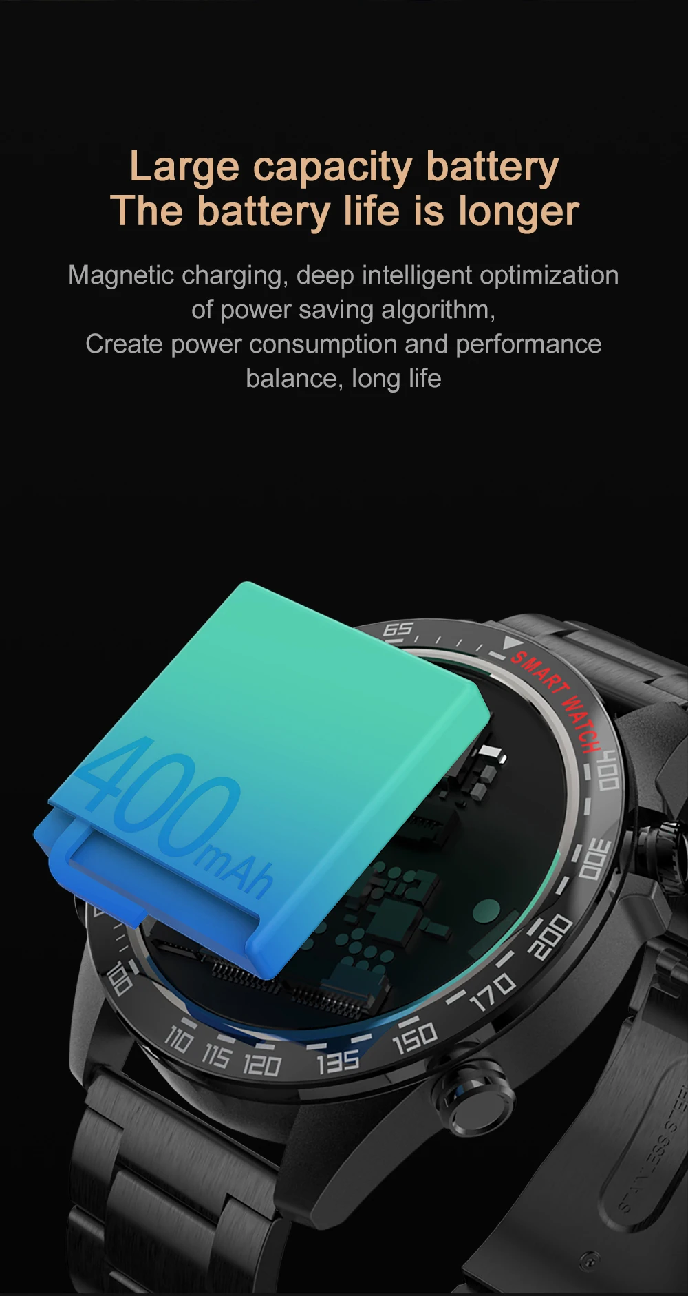GAOKE CT11 Smart Watch - Luxury with 1.43 AMOLED Display