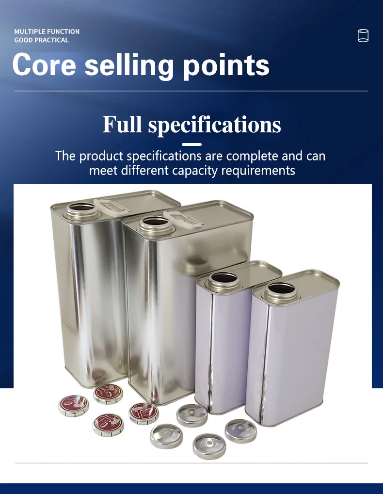 1square Tin Can Component Top Lid With Plastic Spout Square Top F-style ...