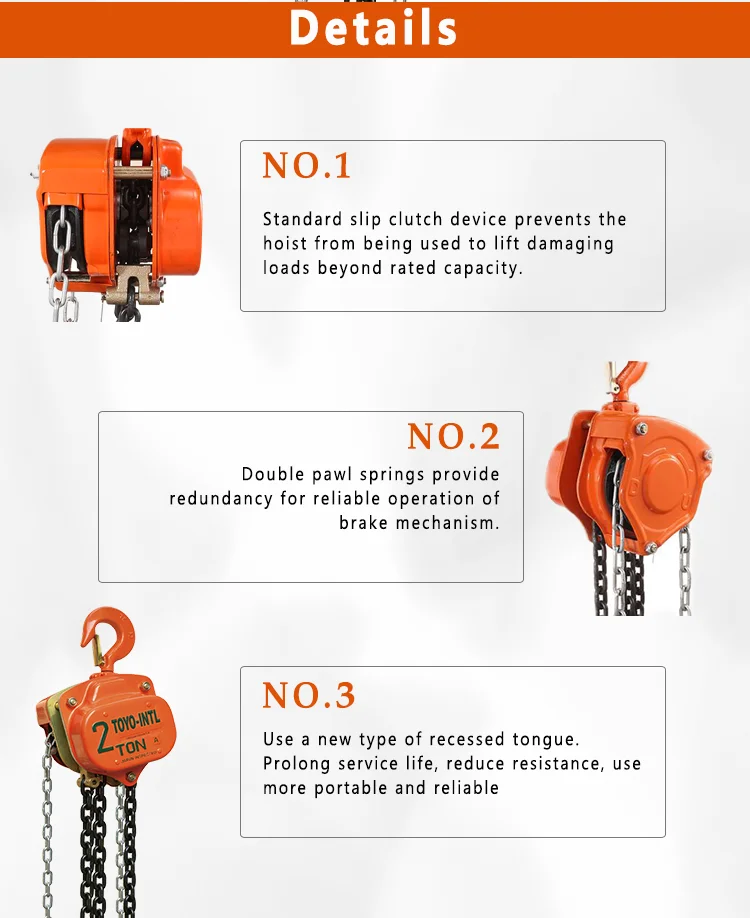 TOYO-INTL High Quality Manul Chain Block 1t 10t 20t 50t Hand Chain ...