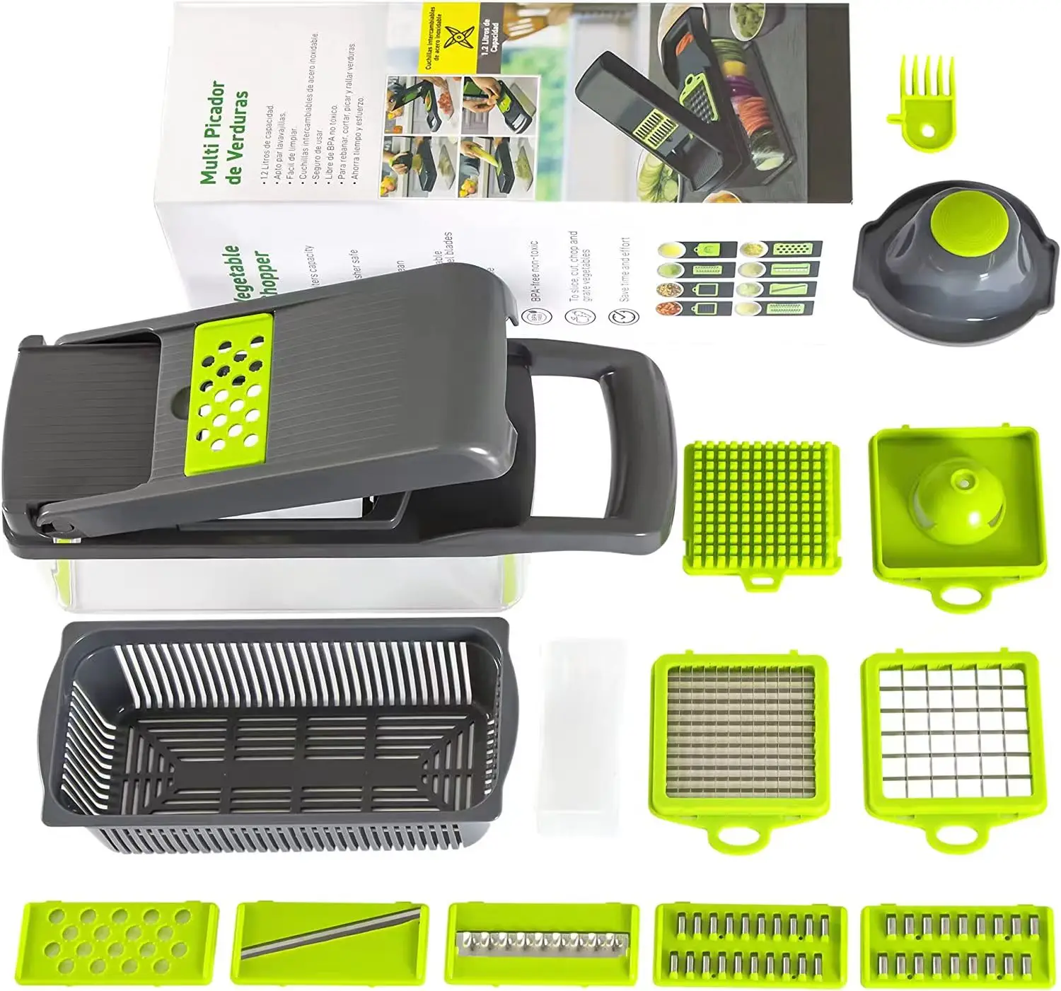 2023 Hot Multifunctional 12 In 1 Vegetable Chopper Onion Dicer ...
