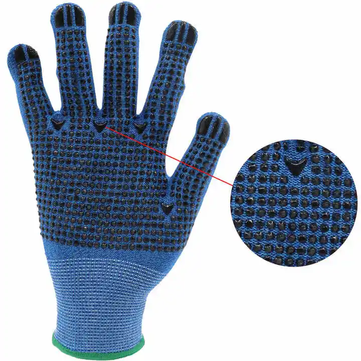 Sonice Hot Sale Pvc Dotted Safety Nitrile Hppe Working Household Knitted Gloves - Buy Cut ...