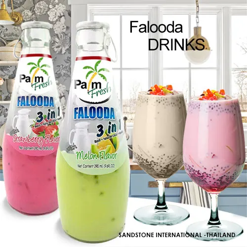 Falooda Drink Coconut Milk Drink In Glass Bottle Premium Organic ...