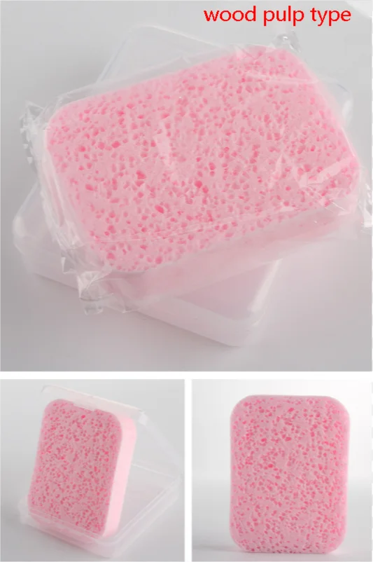 Compressed Round Cellulose Facial Sponge Pva Cleansing Face Sponge Puff ...