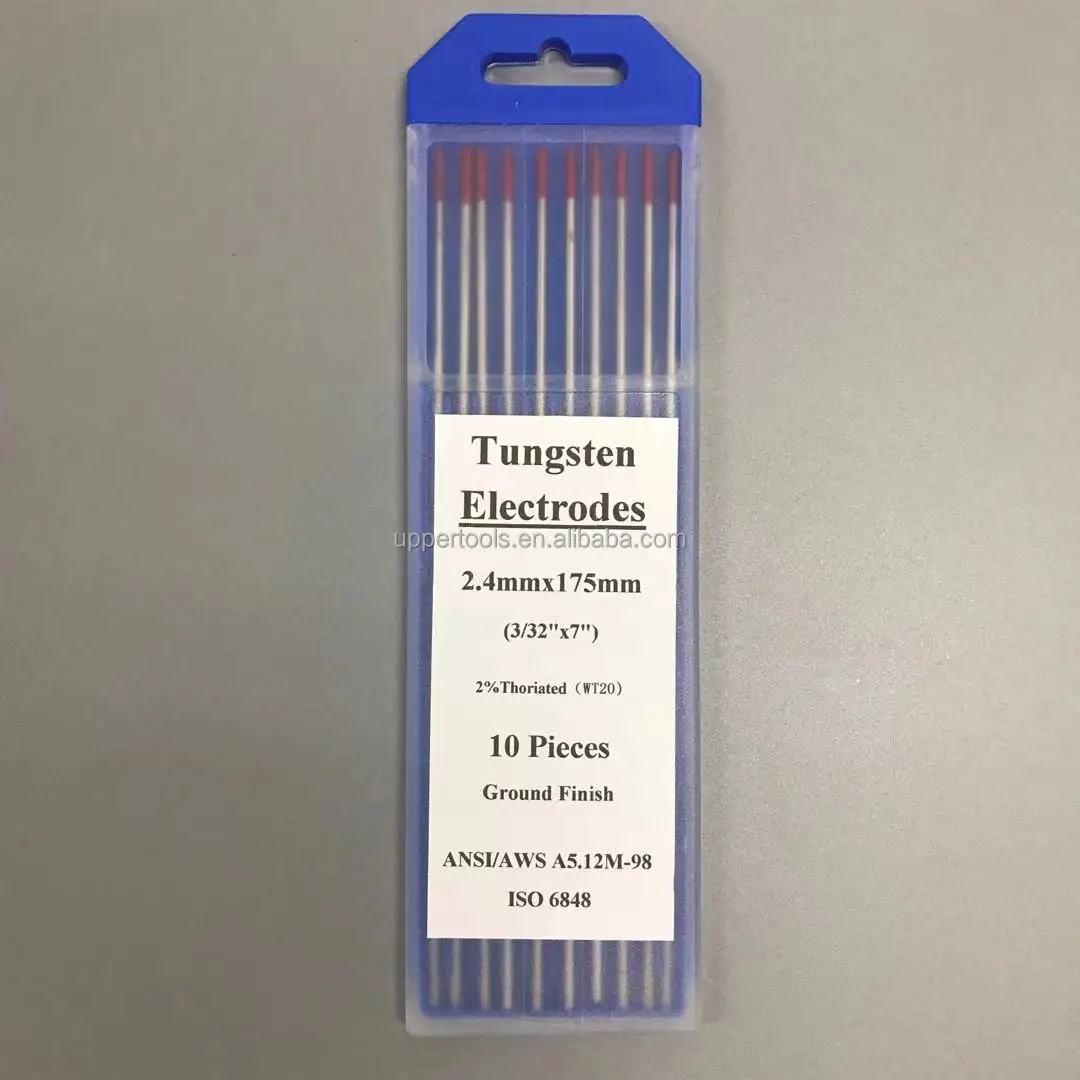 Tig Welding Tungsten 10-Pack 2% Thoriated WT20 Red Electrodes – 3/32”x6 ...