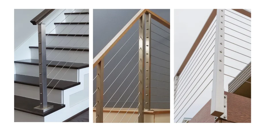 Low Maintenance Cable Railing System Outdoor Balcony Wire Stairs ...