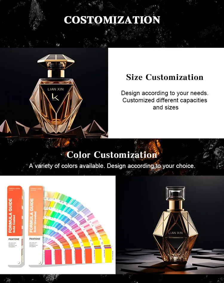 Luxury Custom Perfume Bottle 100ml 50ml Irregular Shape Perfume Glass ...
