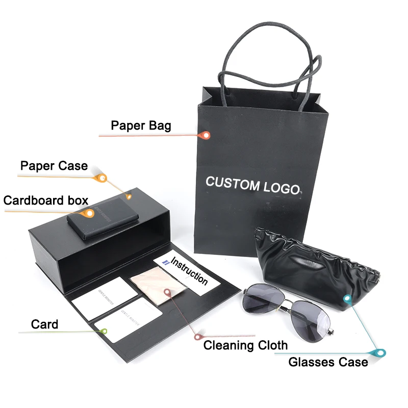 2024 Eyeglasses Custom White Packaging Sunglasses Set Drawer Box ...