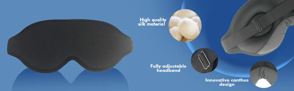 Ant5ppe 3d Contoured Side Sleeper Eye Mask Light Blocking Concave Soft ...