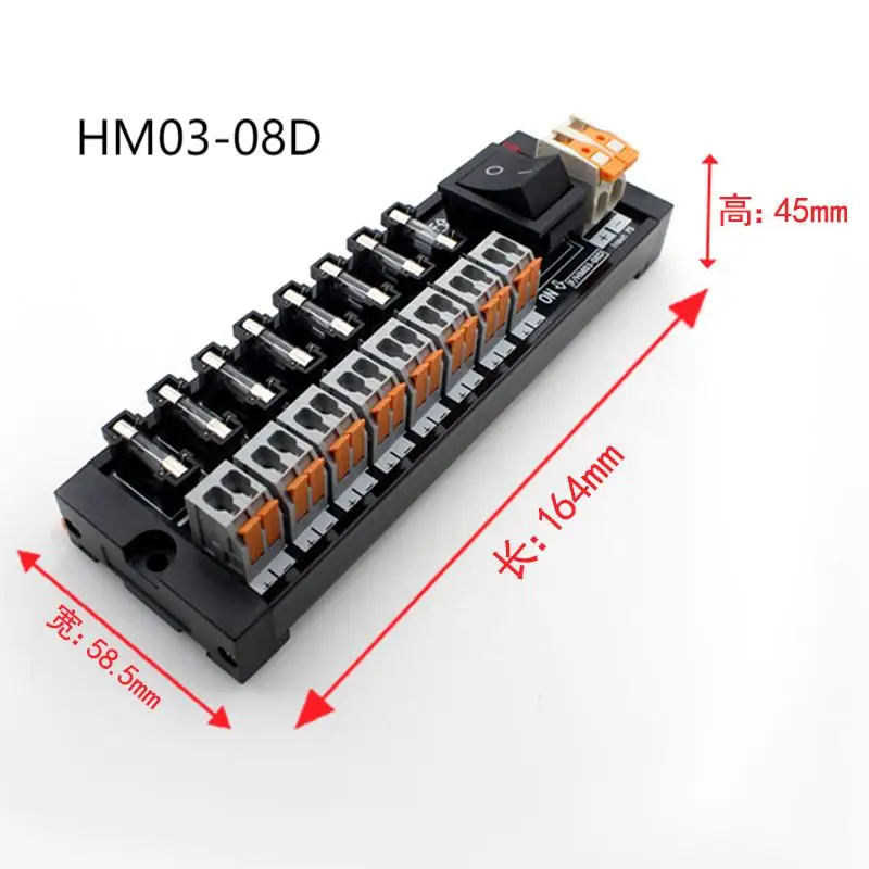 Din Rail Mounted Dc Power Distribution Strip Module & Fuse Block ...