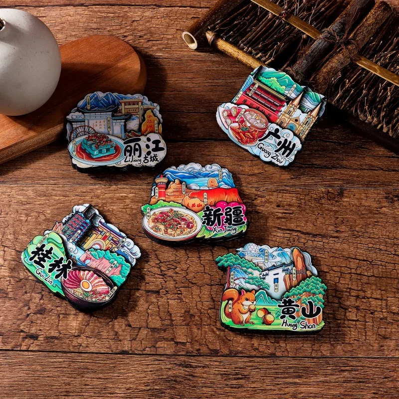 Wood 3d Souvenir Magnet Fridge Magnet Refrigerator Magnet For Kitchen ...