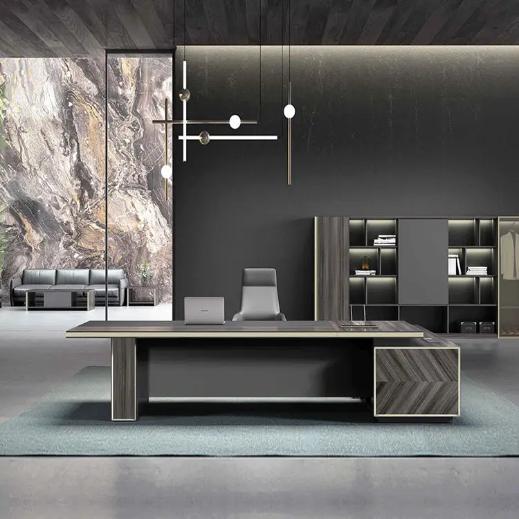 Simple Style Office Reception Table With Cabinet Executive Boss Tables ...