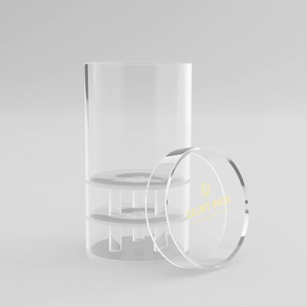 Wholesale Custom Logo Round Acrylic Flower Gift Box With Eternal ...