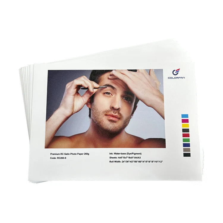 RC Photo Paper 260gsm Satin Photo Paper 3r 4r 5r A3 A4 Size by Sheet ...
