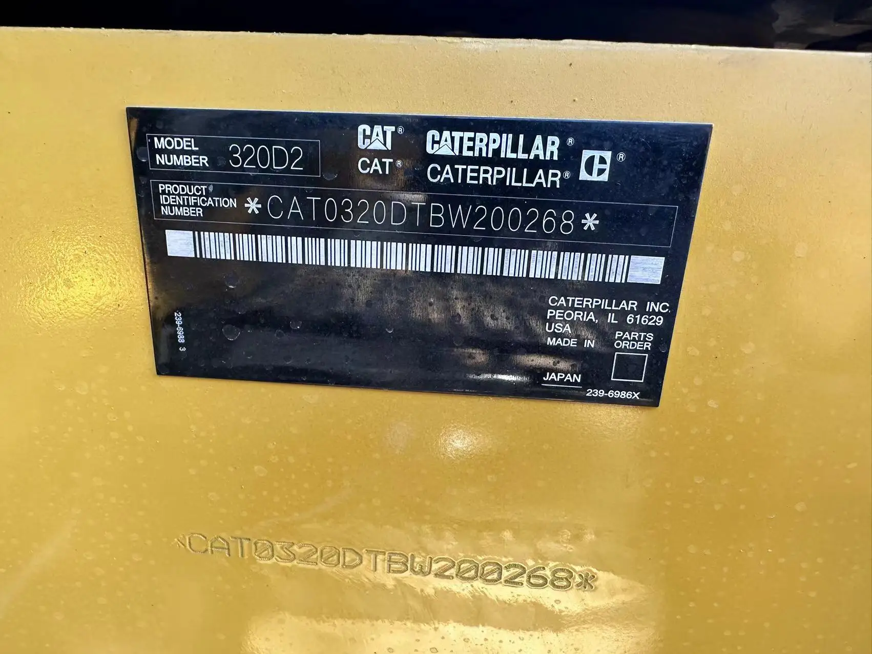 20 Ton Large Tracked Excavator Cat320 Cat320c Cat320d Cat320d2 Cat320e ...