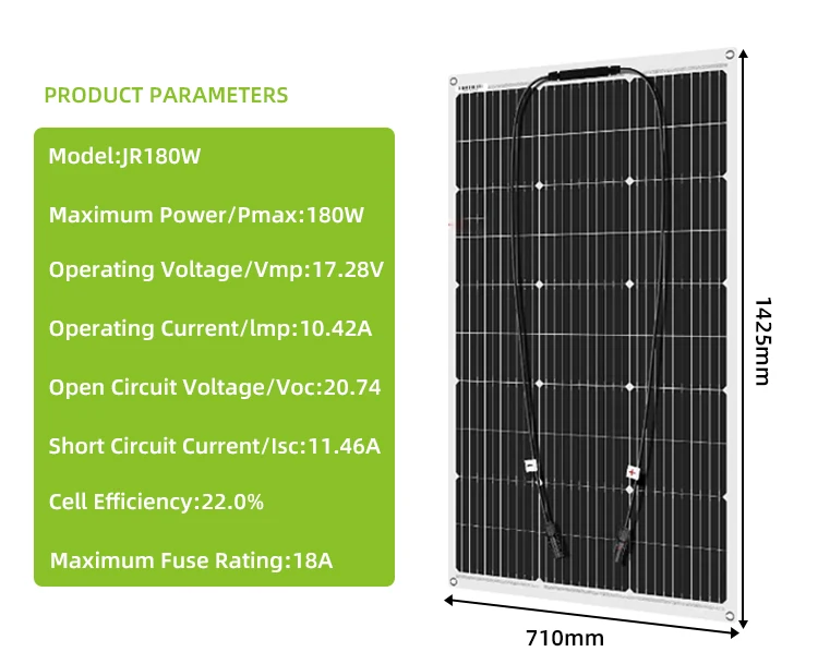 Jellsun 24v Flexible Solar Panel Mono Cell Pv Module Sunpower Solar ...