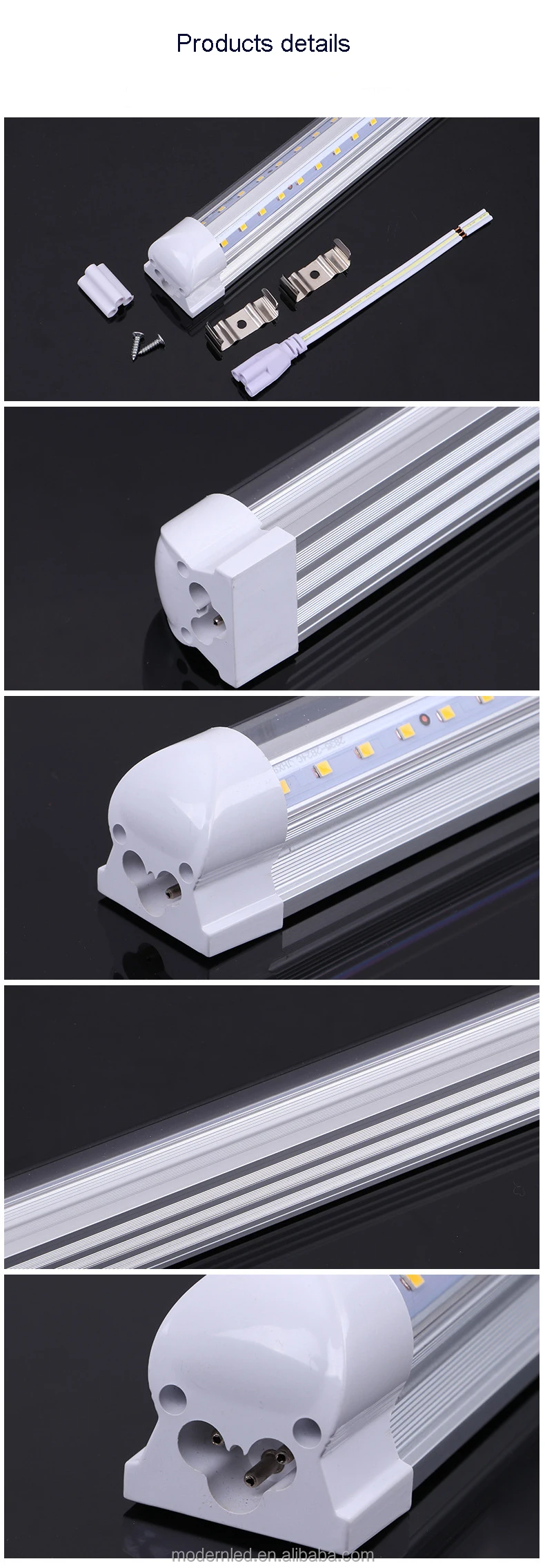 8 Foot T8 Led Tube Integrated with Single Pin 6ft Led Shop Lighting ...