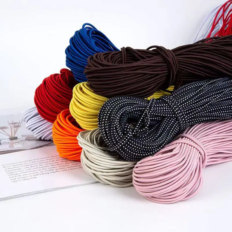 Strong Bungee Cord Colorful Round Elastic Rope Shock Rubber 1mm 2mm 2 ...