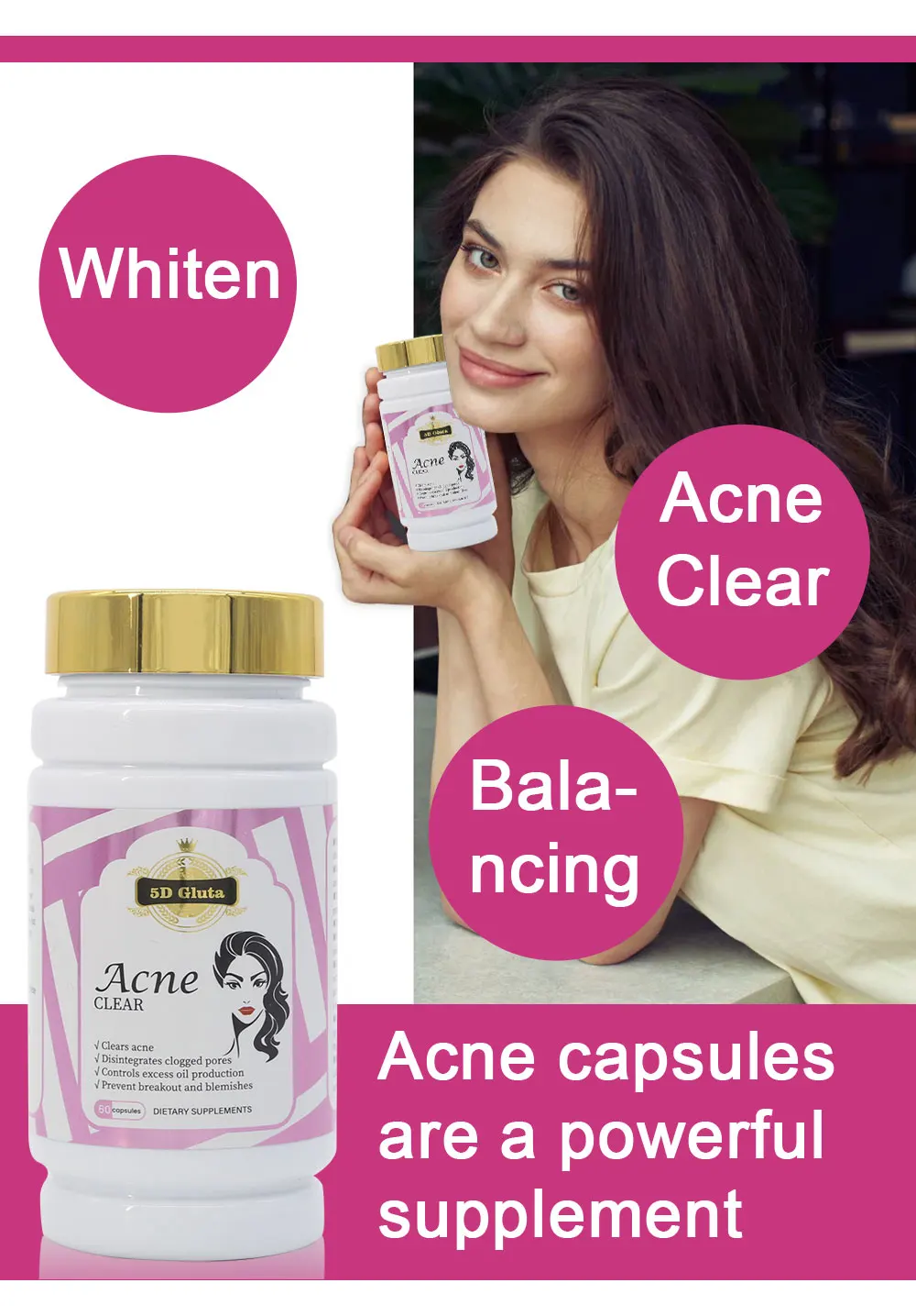 Oem Acne Clear Vitamin A Vitamin C Disintegrates Clogged Pores Remove ...