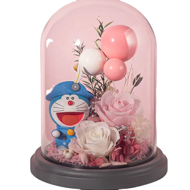 Doraemon Eternal Flower Rose Best Friend Birthday Valentine's Day Gift ...