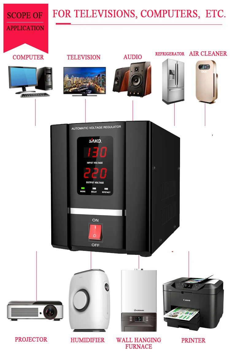 Svc-1000va Voltage Stabilizers Regulators 220v Voltage Power Outlet ...